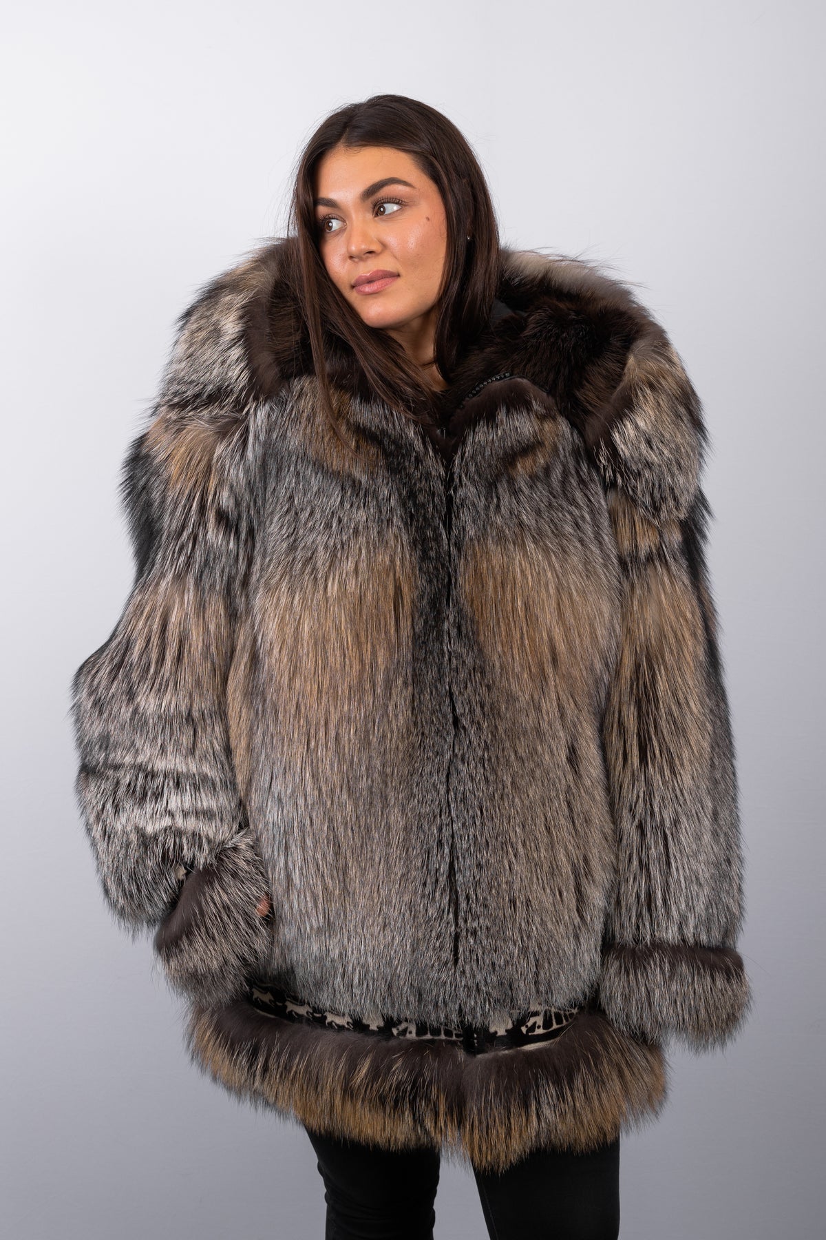 Natural Cross Fox Parka